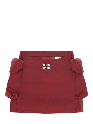 Miu Miu Straight Skirt - Red