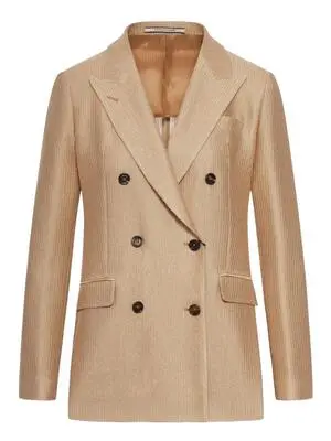 Tagliatore Cotton Double-breasted Jacket - Multicolor