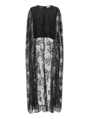 Zimmermann Valiant Lace Caped Top - Black