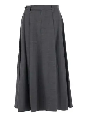Brunello Cucinelli BRUNELLO CUCINELLI Wool Blend Midi Skirt Multicolor
