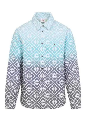 Casablanca Monogram Jacquard Cotton Blend Jacket - Blue