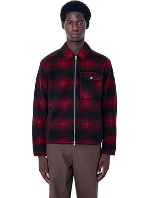 Moncler Checked Zip-front Jacket - Red