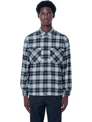 Moncler Check Patterned Cotton Shirt - Black