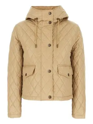 Burberry Quilted Hooded Jacket - Multicolor