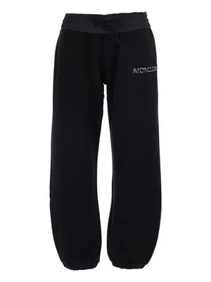 Moncler Cotton Pants With Elasticated Waist - Multicolor