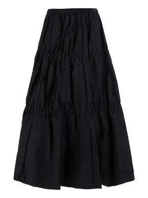 MONCLER MONCLER Tech Fabric Ruffled Midi Skirt