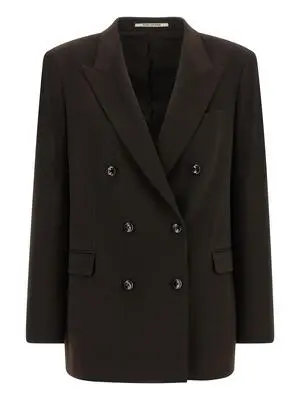 Tagliatore Jasmine Double-breasted Cashmere Blazer - Brown