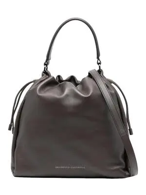 Brunello Cucinelli Grey Bucket Bags - Gray