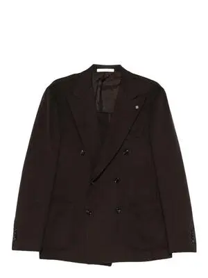 Tagliatore Double-breasted Suit Jacket - Brown
