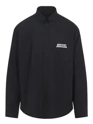 Balenciaga Ls Large Fit Shirt - Black