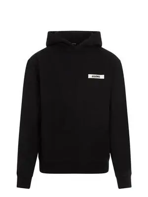 Jacquemus Gros Grain Logo Hoodie - Black