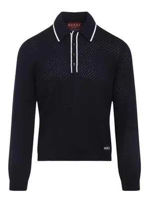Gucci Long Sleeves Polo - Blue