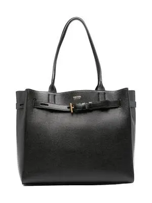 TOM FORD Medium Audrey Leather Tote Bag - Black