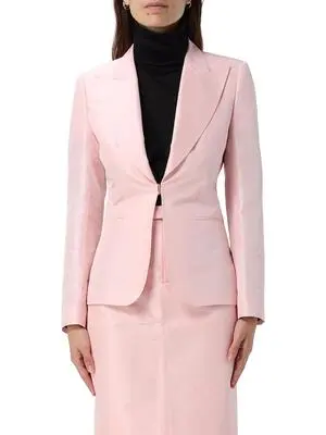 Gucci Cropped Silk Blazer - Pink