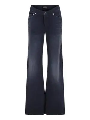 Balenciaga Curved Waist Pants - Blue