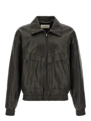 Saint Laurent Bubble Leather Jacket - Black