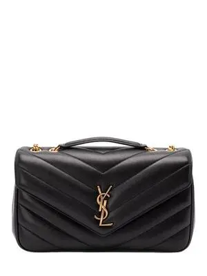 Saint Laurent Lambskin Shoulder Bag - Black