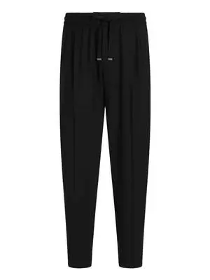 Dolce & Gabbana Dolce & Gabbana Men Wool Gabardine Jogging Trousers Black