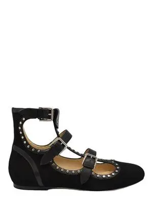 JIMMY CHOO JIMMY CHOO Suede Hartley Flat