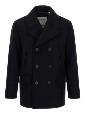 Burberry Shelborne Wool Coat - Blue