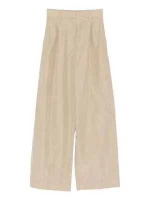 FORTE_FORTE Cotton Blend Trousers - Multicolor