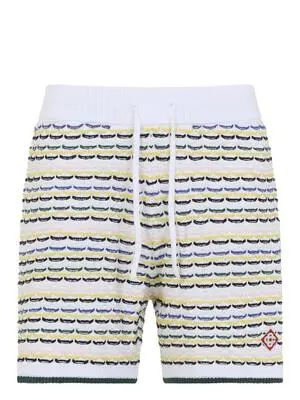 Casablanca Crocheted Cotton Bermuda Shorts - Multicolor