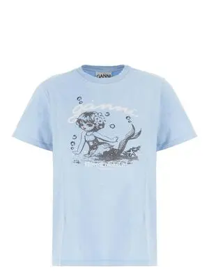 GANNI GANNI Graphic Printed T-Shirt Multicolor
