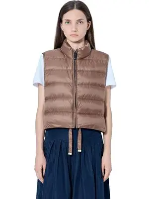 Max Mara Quilted Puffer Gilet - Brown