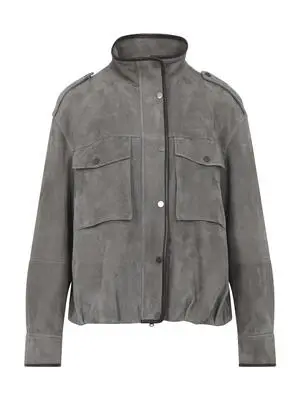 Brunello Cucinelli Suede Jacket - Gray