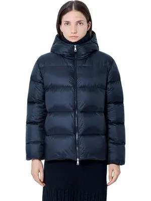 Moncler Hooded Short Down Jacket - Black