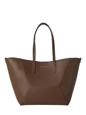 Brunello Cucinelli Bc Duo Hammered Leather Handbag - Multicolor