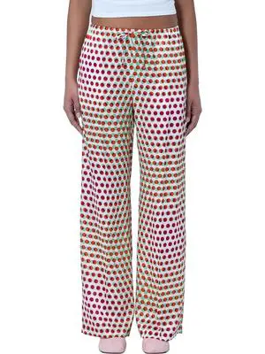 Dries Van Noten DRIES VAN NOTEN Wide-Leg Patterned Silk Trousers Red