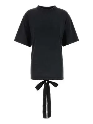 Balenciaga Balenciaga Women Graphite Cotton T-Shirt Gray