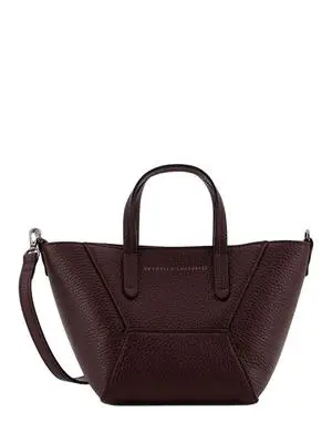 Brunello Cucinelli Bc Duo Leather Crossbody Bag - Red
