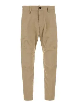 Dsquared2 Beige Stretch Cotton Chino Pant - Brown