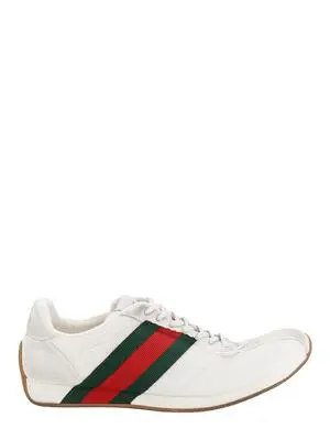 Gucci Tempo Mesh And Suede Sneakers With A Vintage Effect - Multicolor