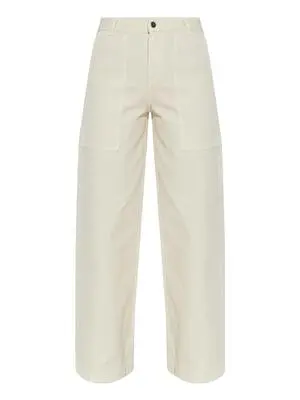 Moncler Wide Leg Palazzo Trousers - Cream