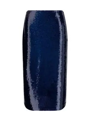 TOM FORD TOM FORD Sequin-Embellished Pencil Skirt Blue
