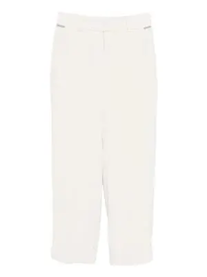 Peserico Tailored Straight Leg Trousers - Cream
