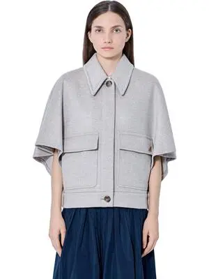 Max Mara Cashmere Cape-style Jacket - Cream