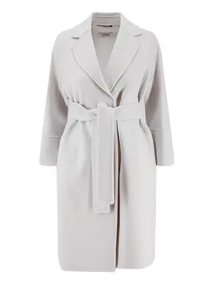 Max Mara S MAX MARA Arona Pure Virgin Wool Coat Cream