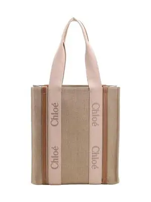 Chloé CHLOE Woody Tote Bag Cream