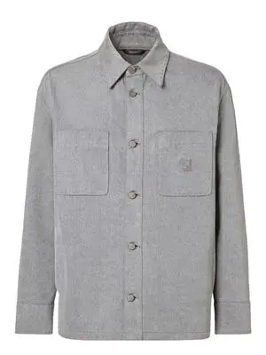 Fendi Grey Jackets Shirt Jackets - Gray