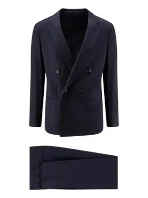 Giorgio Armani Slim Lightweight Virgin Wool Suit - Black