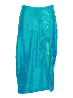 GANNI Ganni Women Sequin Midi Skirt Blue