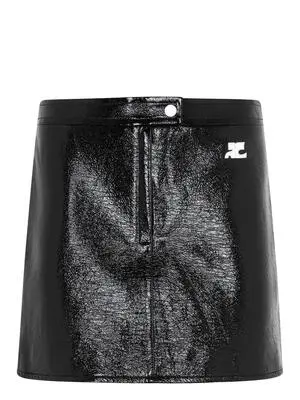 COURREGES Courrèges Vinyl Mini Skirt - Black