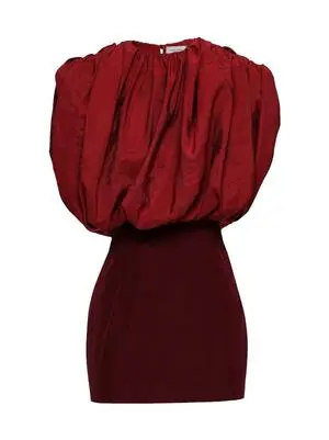 Magda Butrym Ruched Bodice Mini Dress - Red
