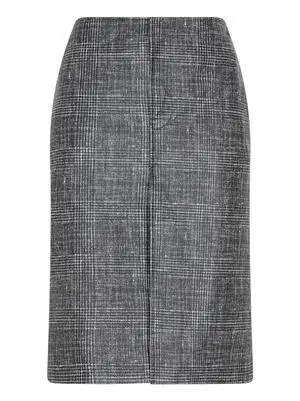 Bottega Veneta Printed Leather Midi Skirt - Black