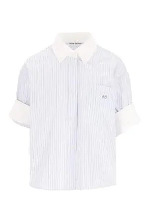 Acne Studios Striped Short-sleeved Shirt - Blue