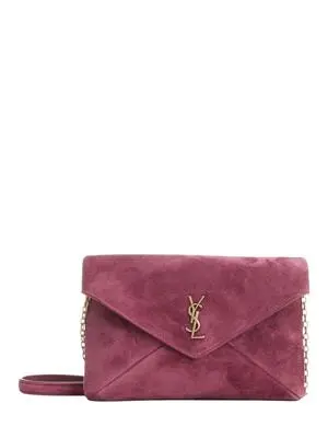 Saint Laurent Small Cassandre Chain Clutch - Red